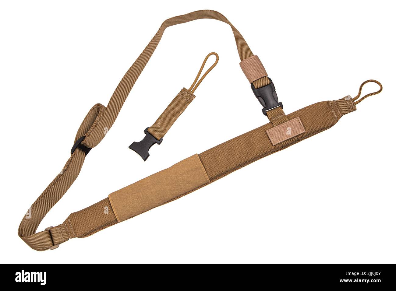 Nylon shoulder strap for a gun isolated on white background. Belt for ...