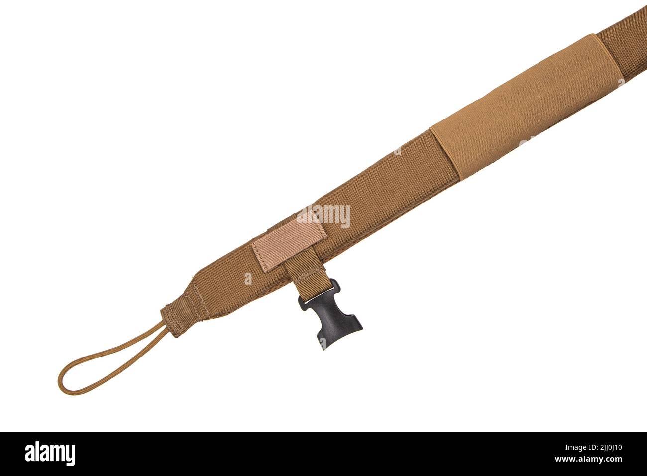 Nylon shoulder strap for a gun isolated on white background. Belt for ...