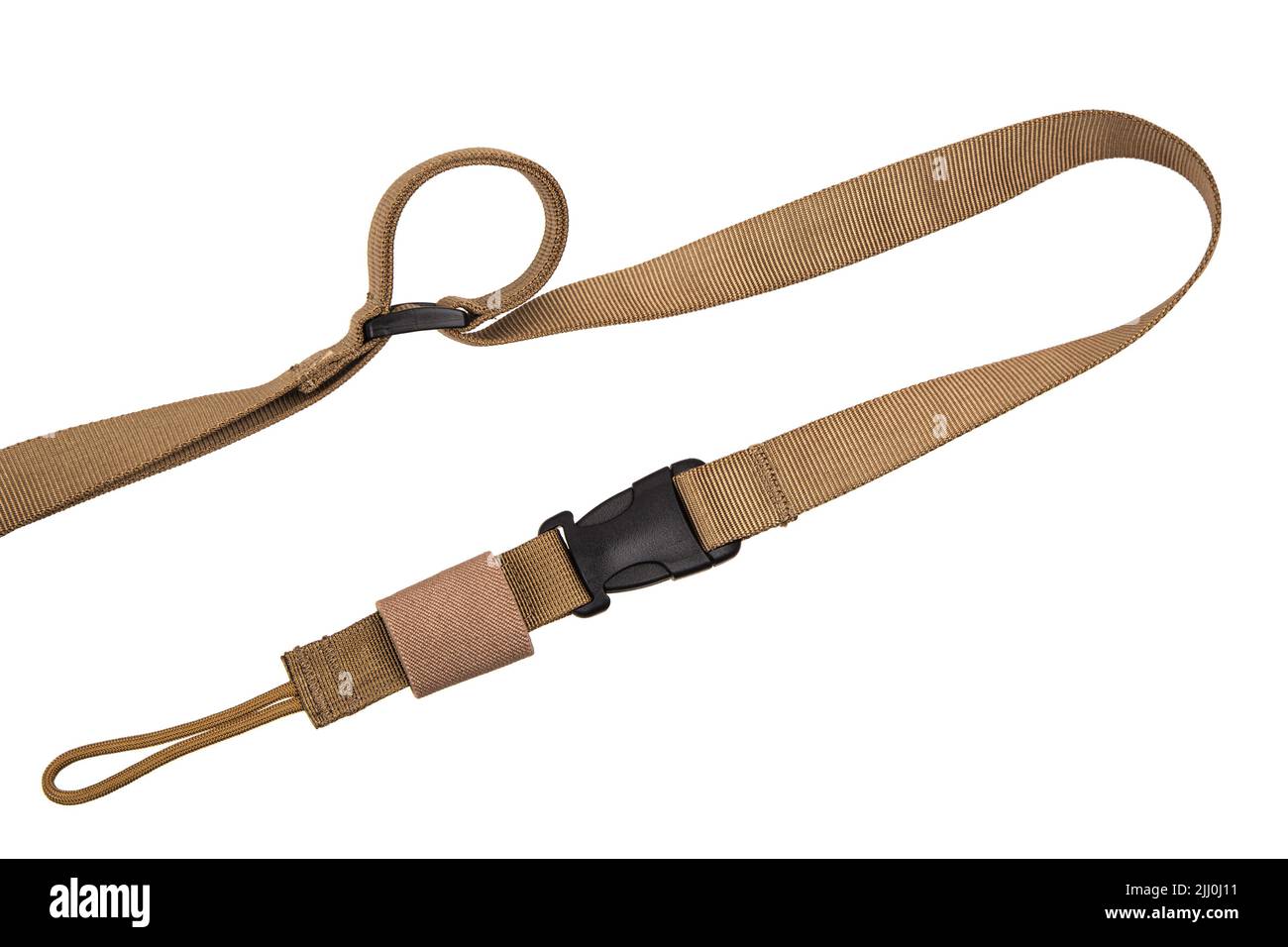 Nylon shoulder strap for a gun isolated on white background. Belt for ...