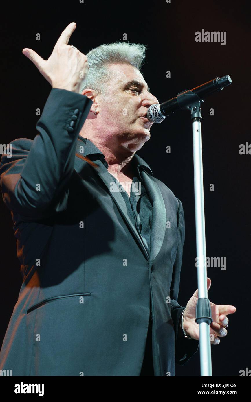 The singer Loquillo performing in concert at the Wizink Center in ...