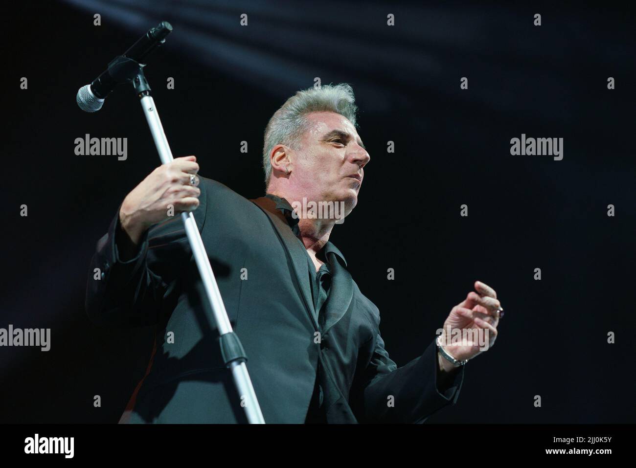 The singer Loquillo performing in concert at the Wizink Center in ...
