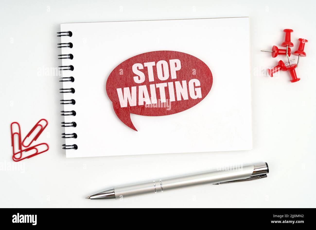 Business concept. On the table there are stationery, a notebook and a ...