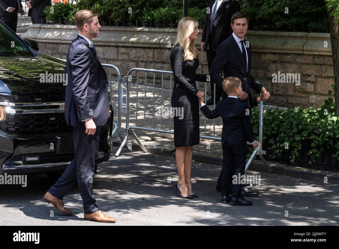 New York, NY - July 20, 2022: Eric Trump, Ivanka Trump, Jared Kushner ...