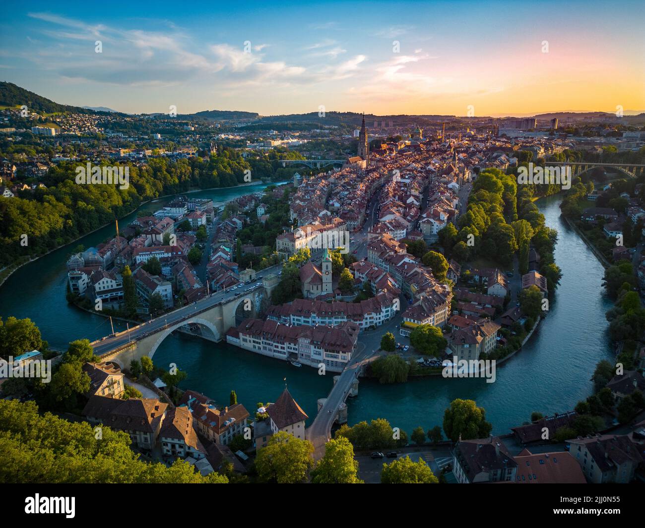 Old town of bern drone hi-res stock photography and images - Alamy