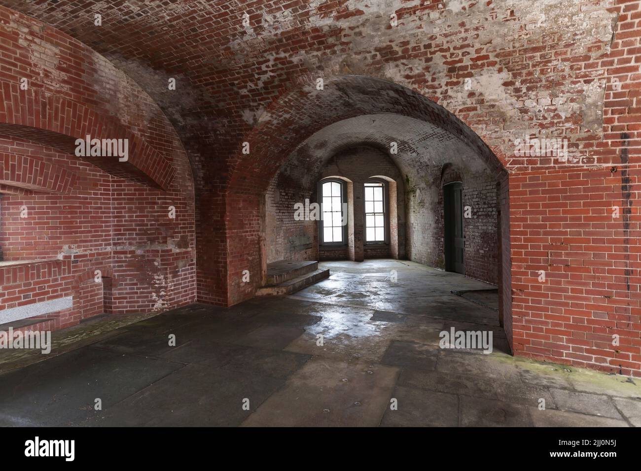 Brick arches at Fort Point natural historic site, San Francisco ...