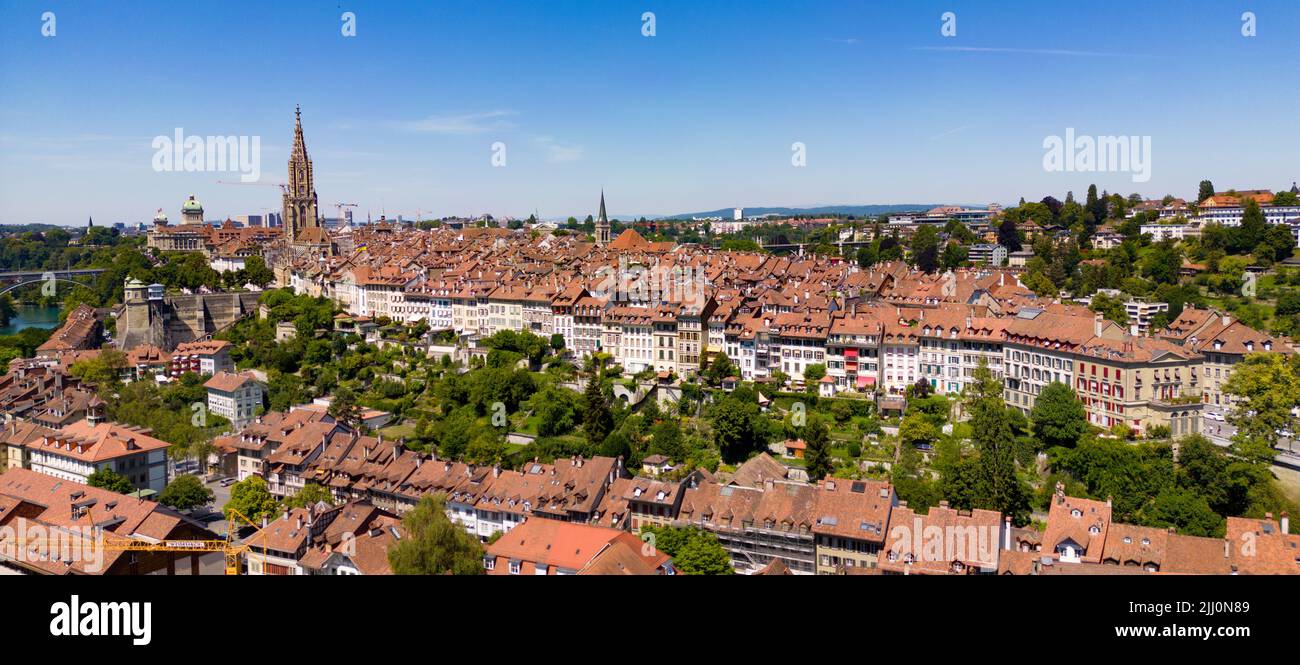 Aerial panorama bern city sunny hi-res stock photography and images - Alamy