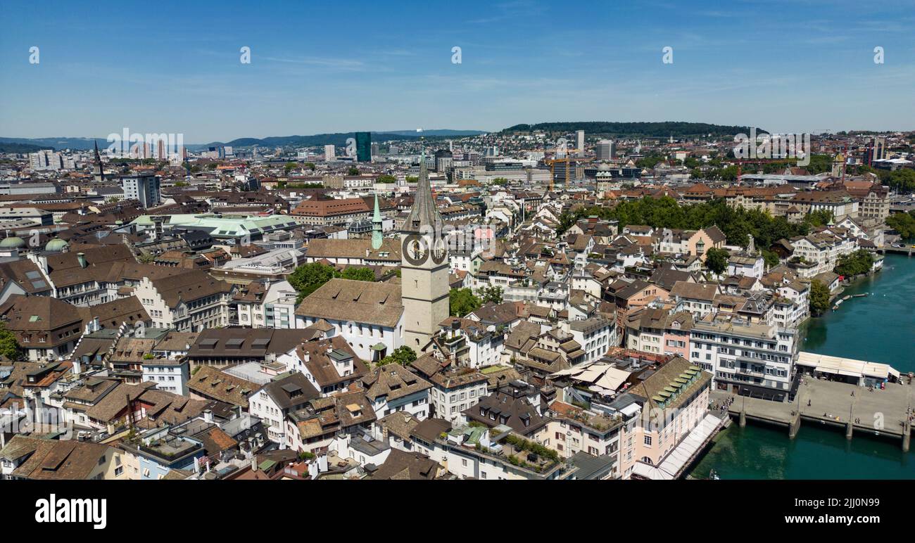 Drone aerial swiss town cathedral hi-res stock photography and images ...