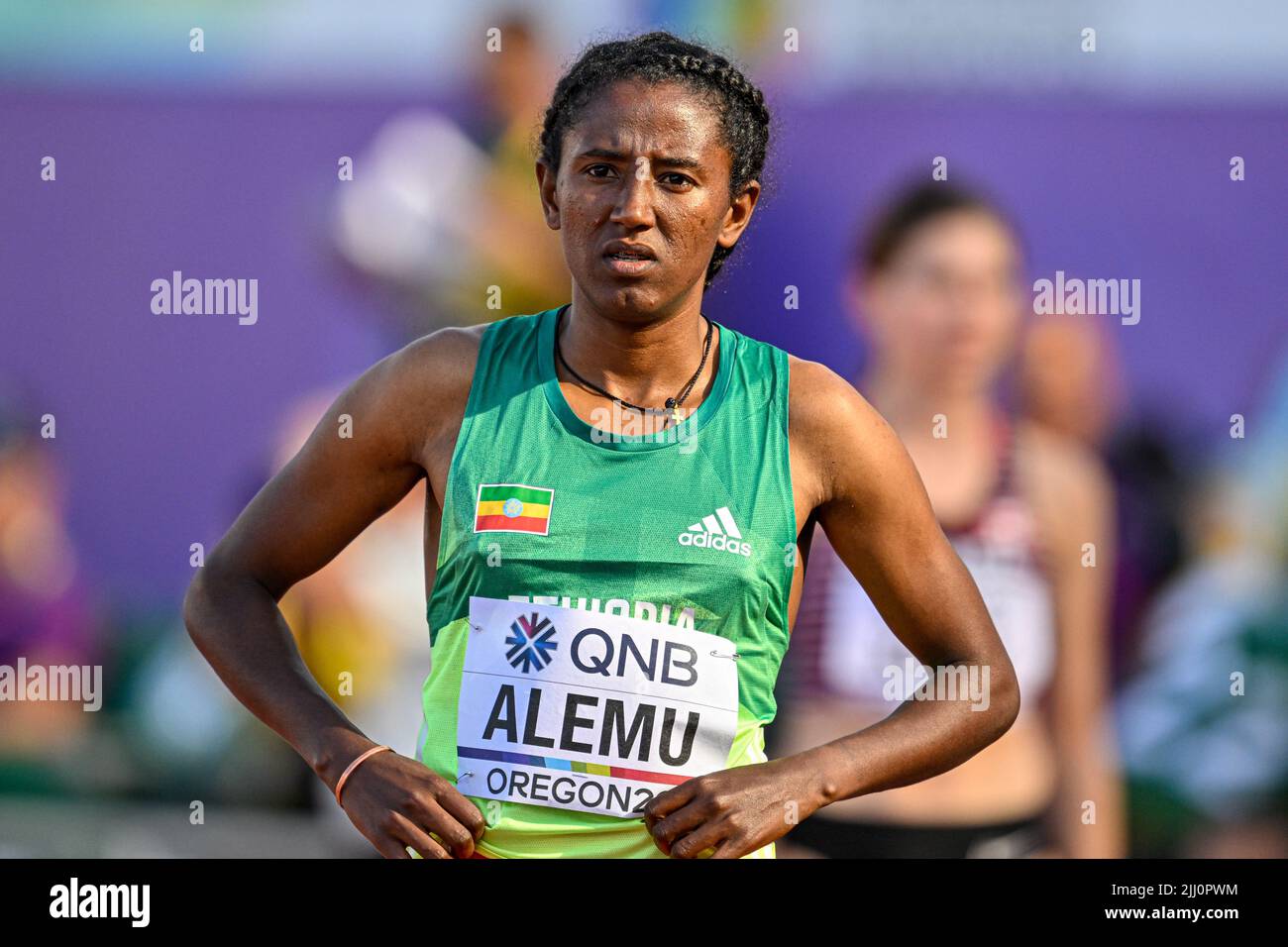 EUGENE, UNITED STATES - JULY 21: Habitam Alemu of Ethiopia competing on ...
