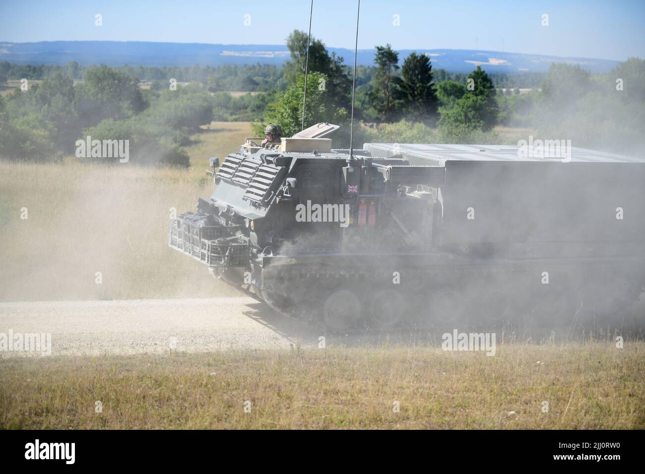 British Soldiers assigned to 26th Regiment Royal Artillery carry out a ...