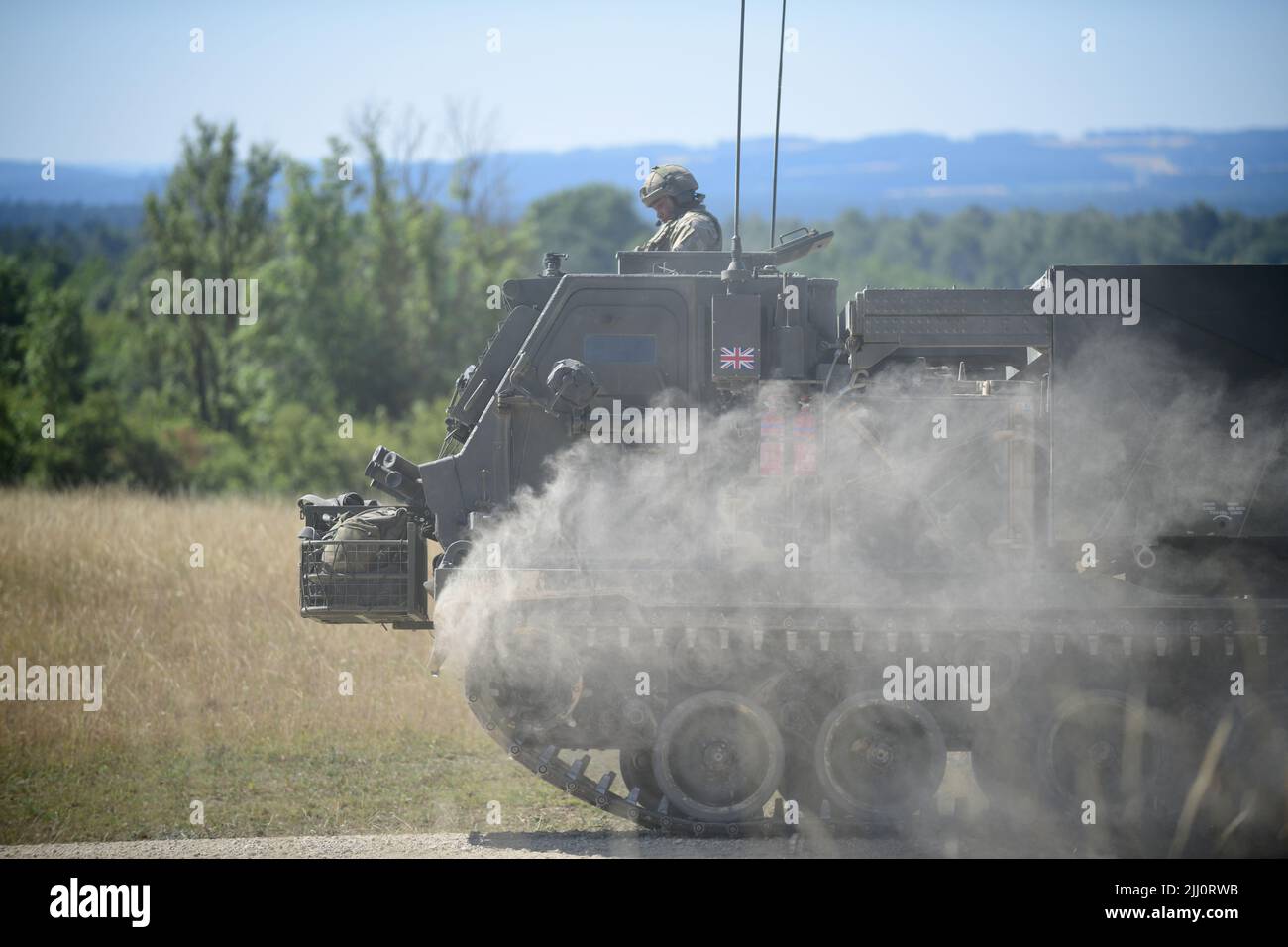 British Soldiers assigned to 26th Regiment Royal Artillery carry out a ...