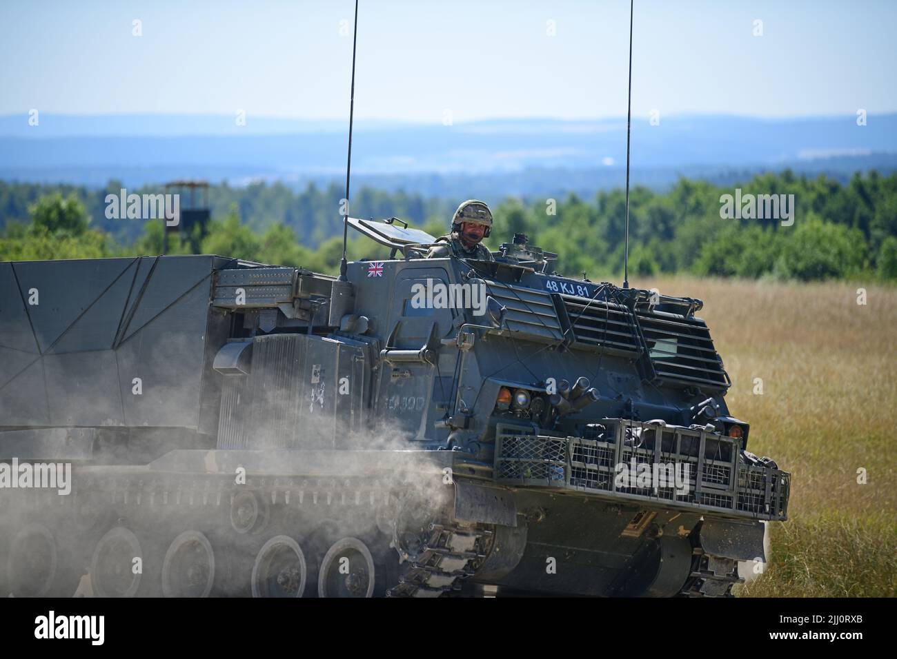 British Soldiers assigned to 26th Regiment Royal Artillery carry out a ...