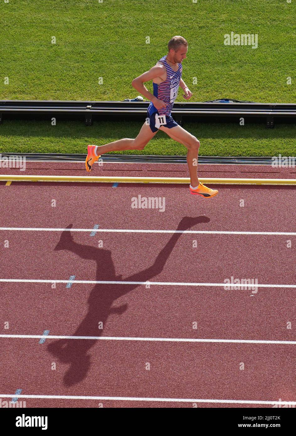 Great Britain's Sam Atkin during the Men’s 5000m Heats on day seven of ...