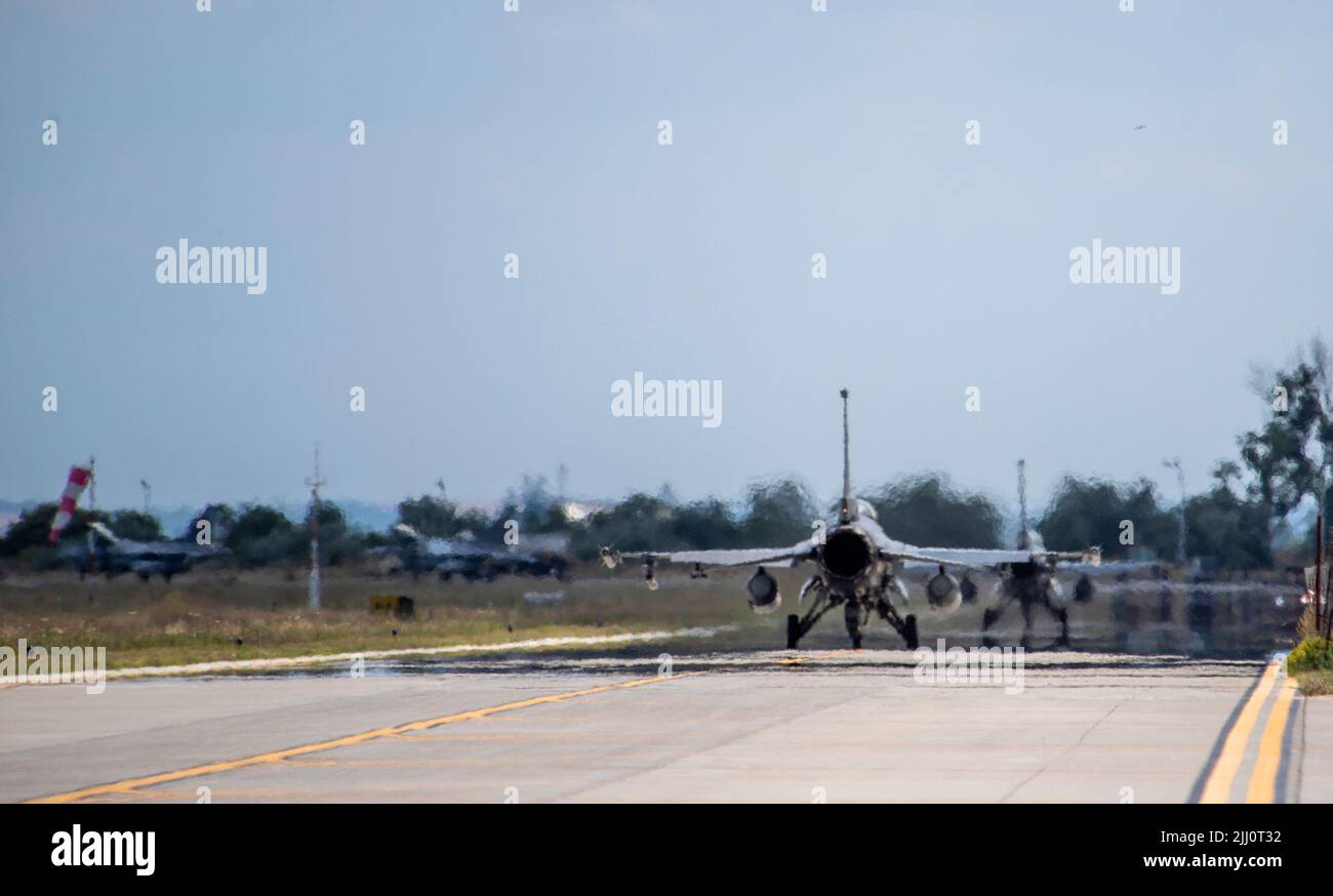 U.S. Air Force F-16 Fighting Falcons assigned to the 510th ...