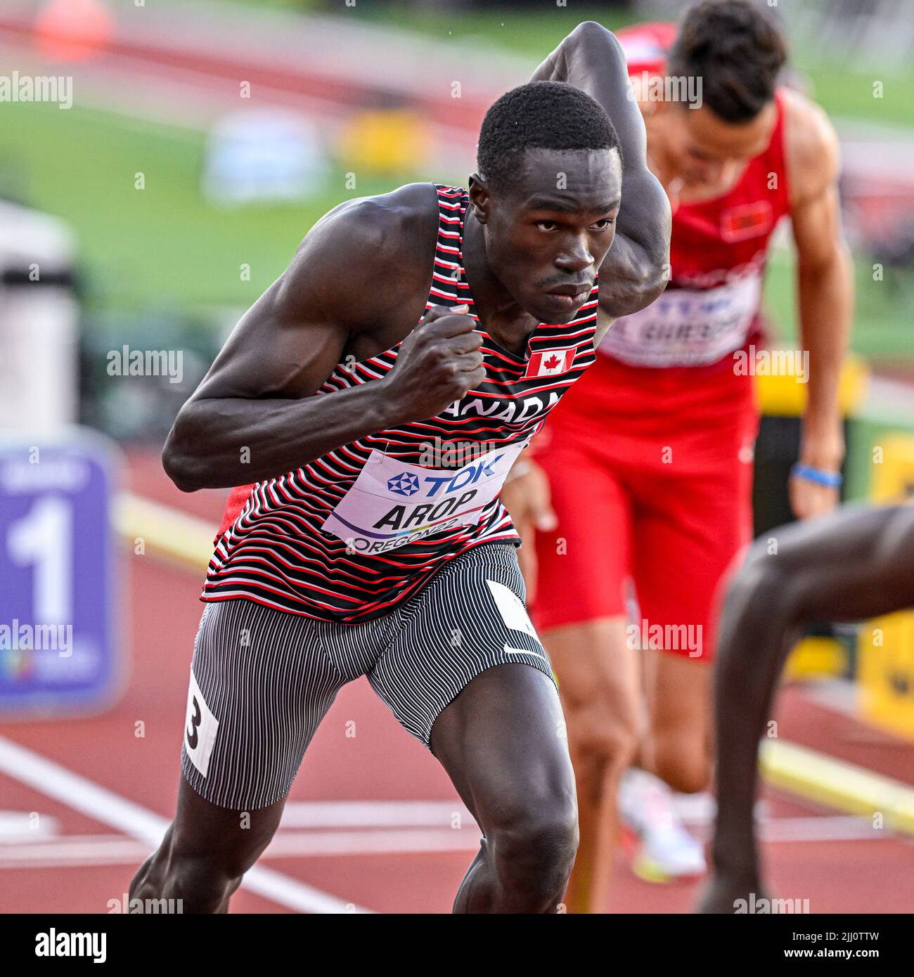 EUGENE, UNITED STATES - JULY 21: Marco Arop of Canada competing on Men ...