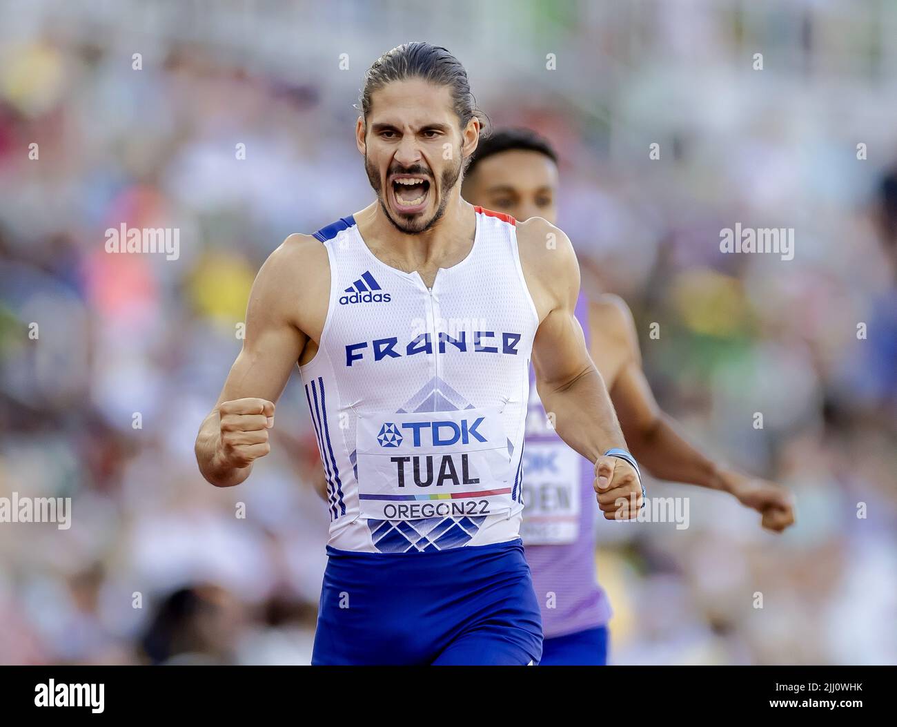 EUGENE - Gabriel Tual (FRA) in action during the 800 meters semifinal ...