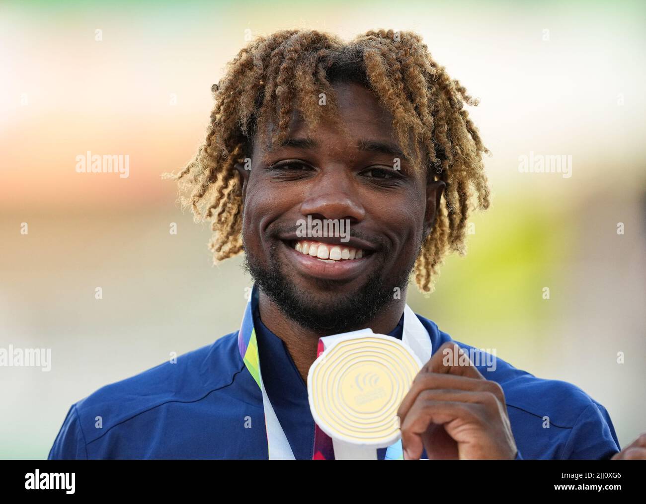 Noah lyles medal 2022 hi-res stock photography and images - Alamy
