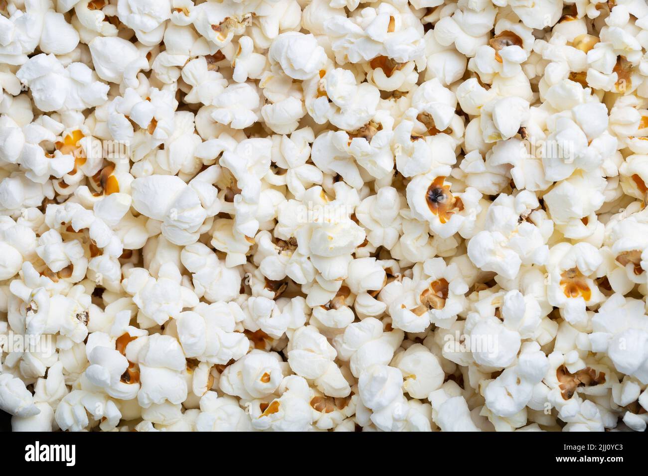 pile of popcorn, top view, close-up view Stock Photo - Alamy