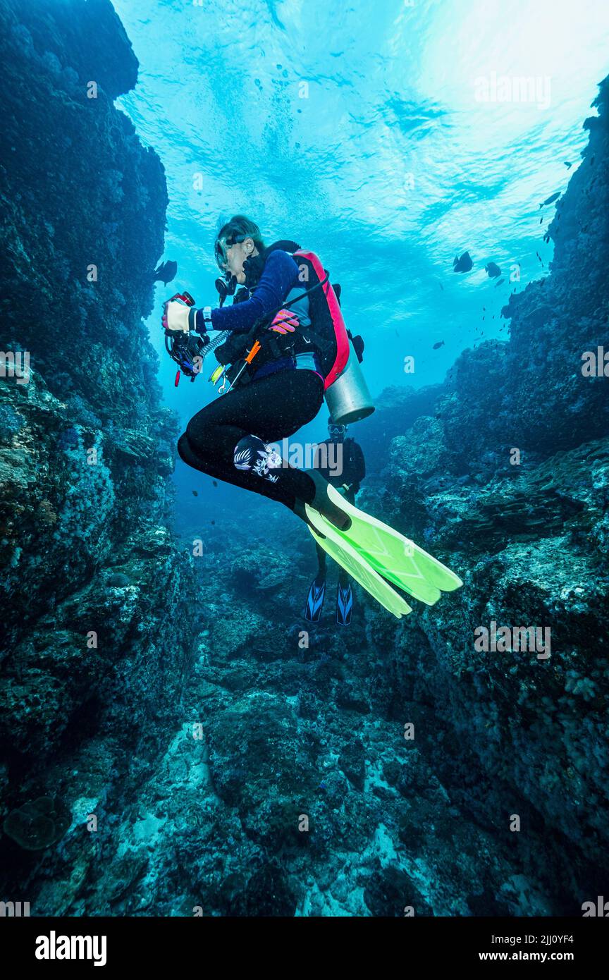 woman diving at the Andaman Sea / Thailand Stock Photo - Alamy
