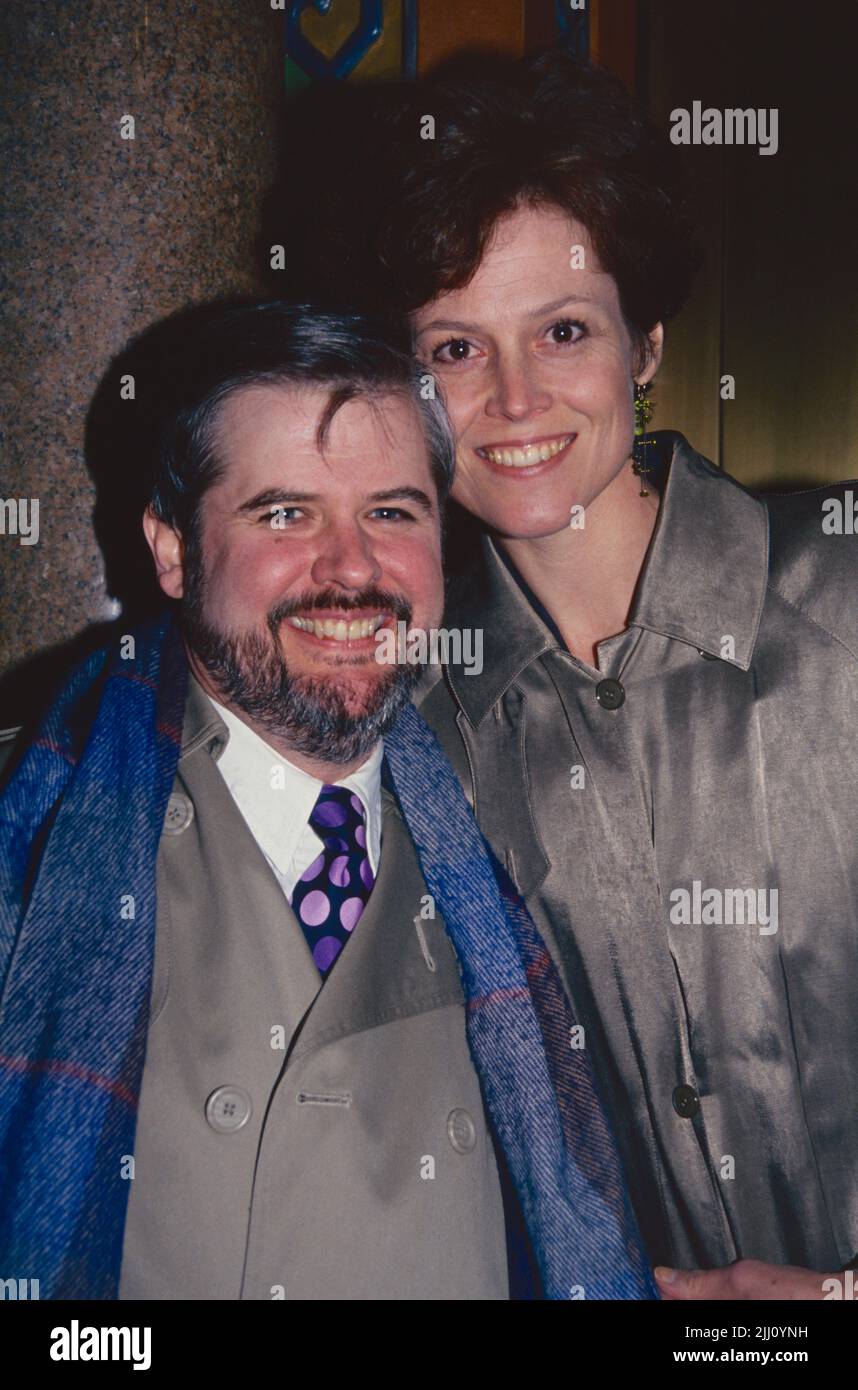 Christopher Durang and Sigourney Weaver after a performance of "Putting ...