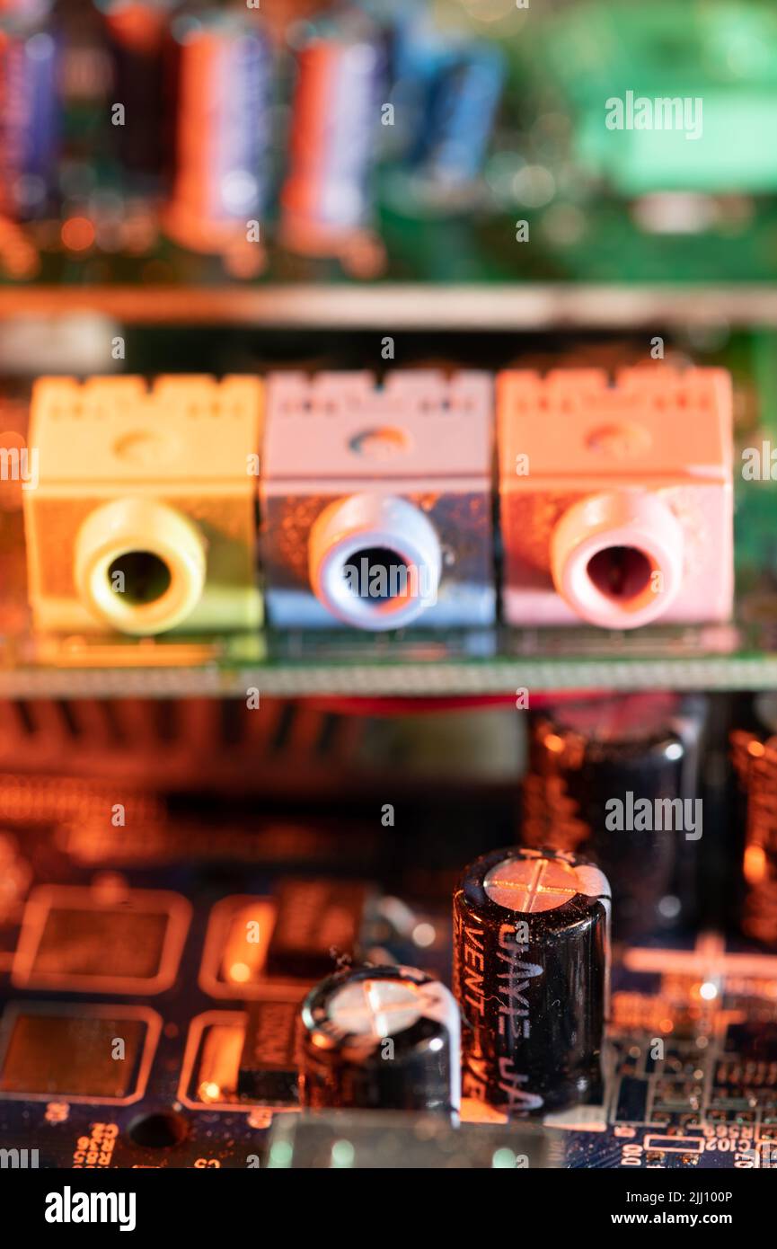 Close up of old computer parts Stock Photo - Alamy