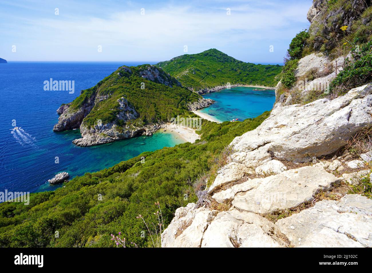 Porto Timoni beach in Corfu, a paradise place with double beach and ...