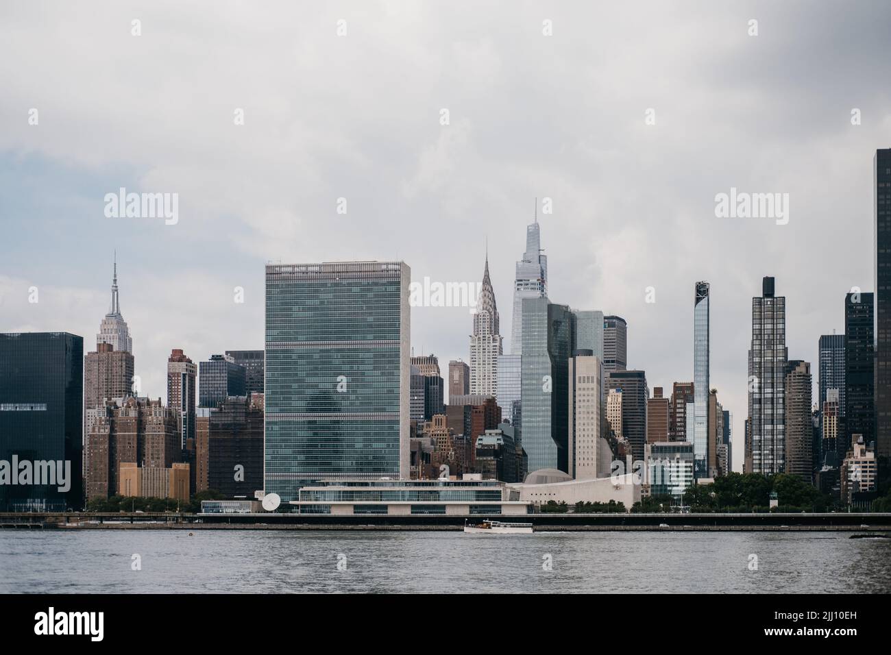 NYC Skyline on Summer Day Stock Photo - Alamy
