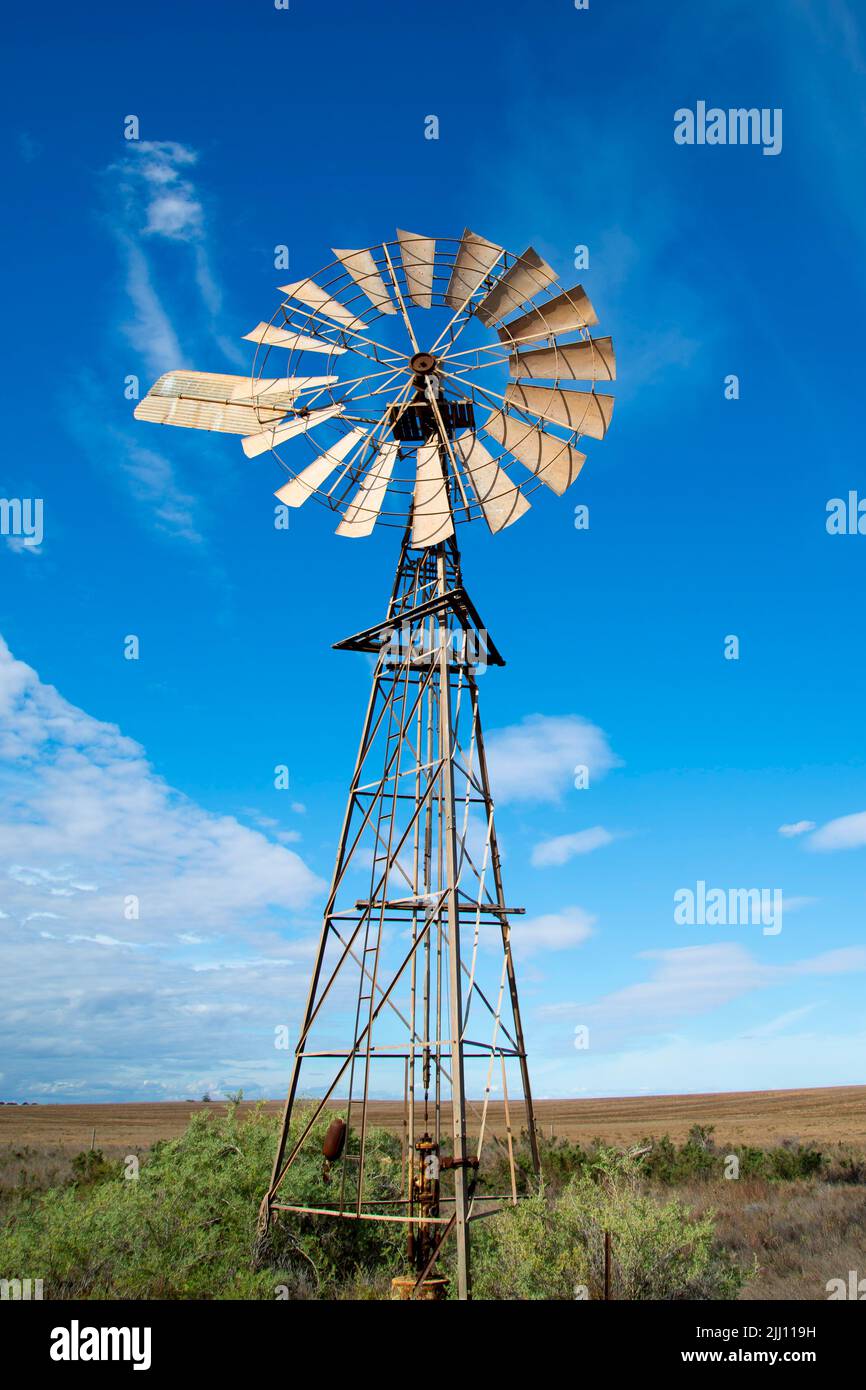 Metal Windmill in the Outback Stock Photo - Alamy