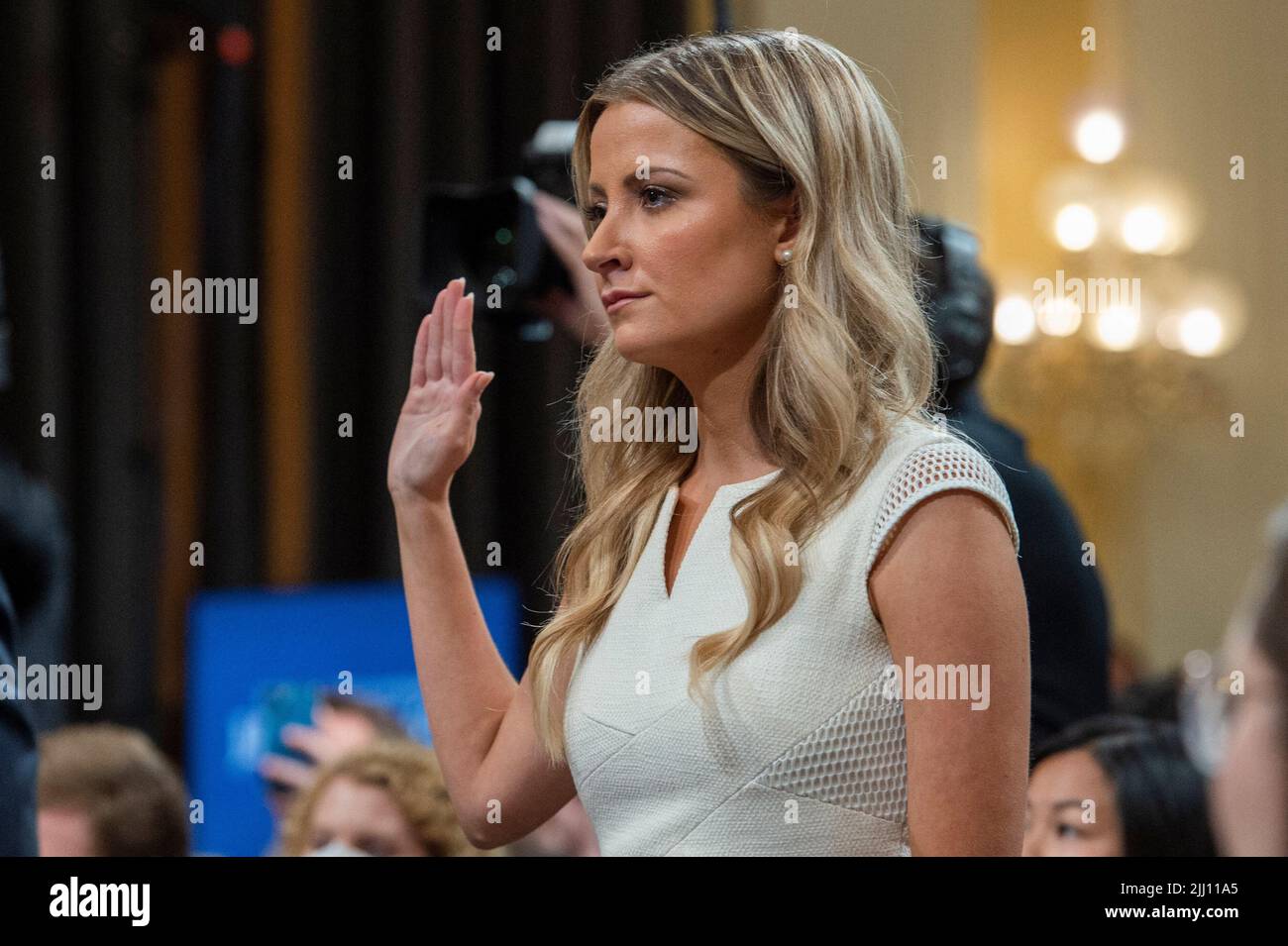 Former White House press aide Sarah Matthews is sworn-in on day eight ...