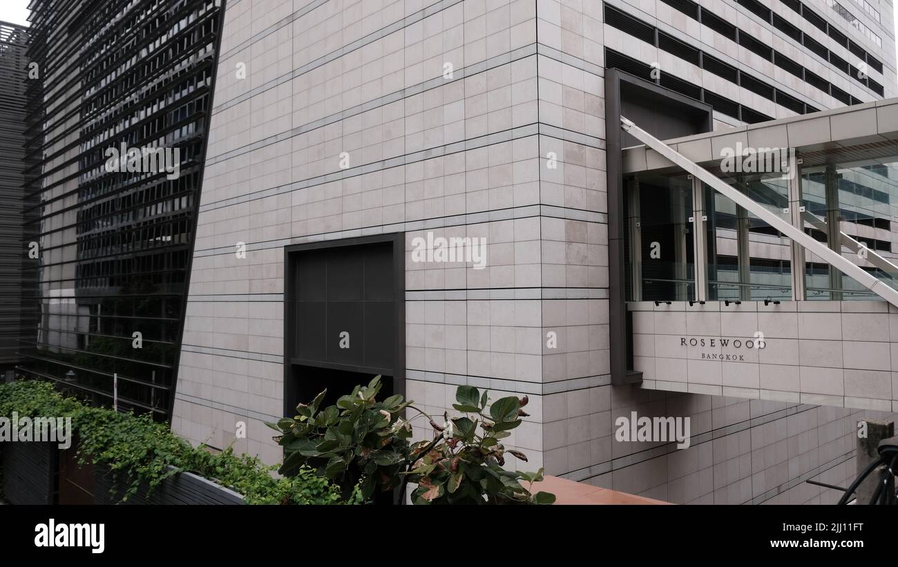 Modern Building with structural design Rosewood Hotel Bangkok Thailand ...
