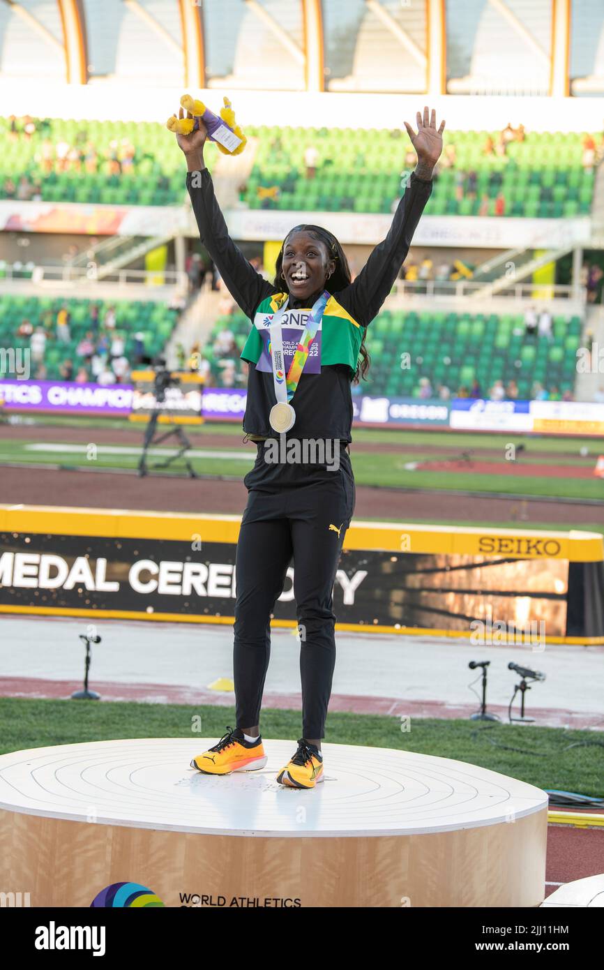 Shericka jackson 2022 gold hi-res stock photography and images - Alamy