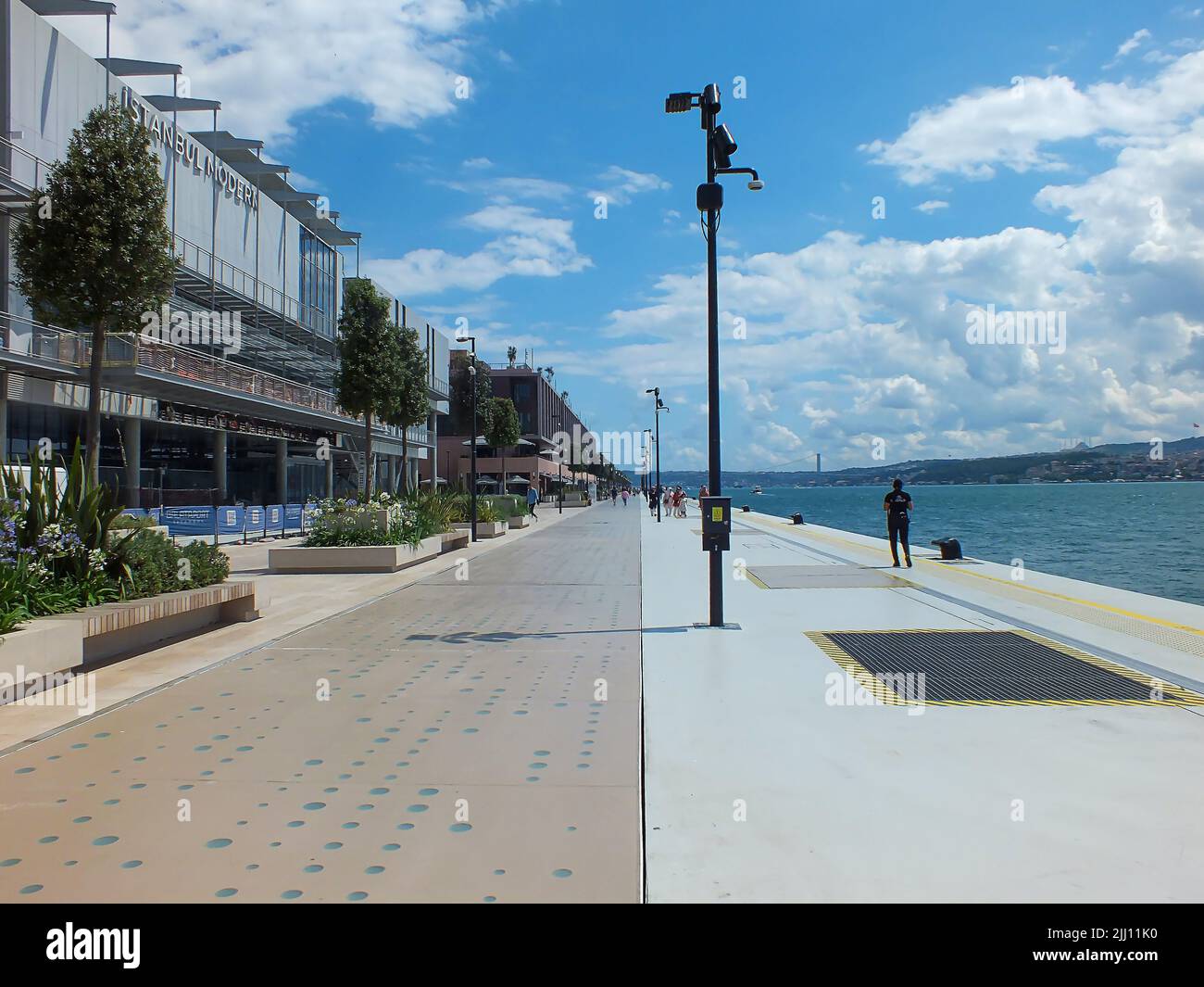 Galataport, the Bosphorus on background, Istanbul Modern Museum, cruise ...