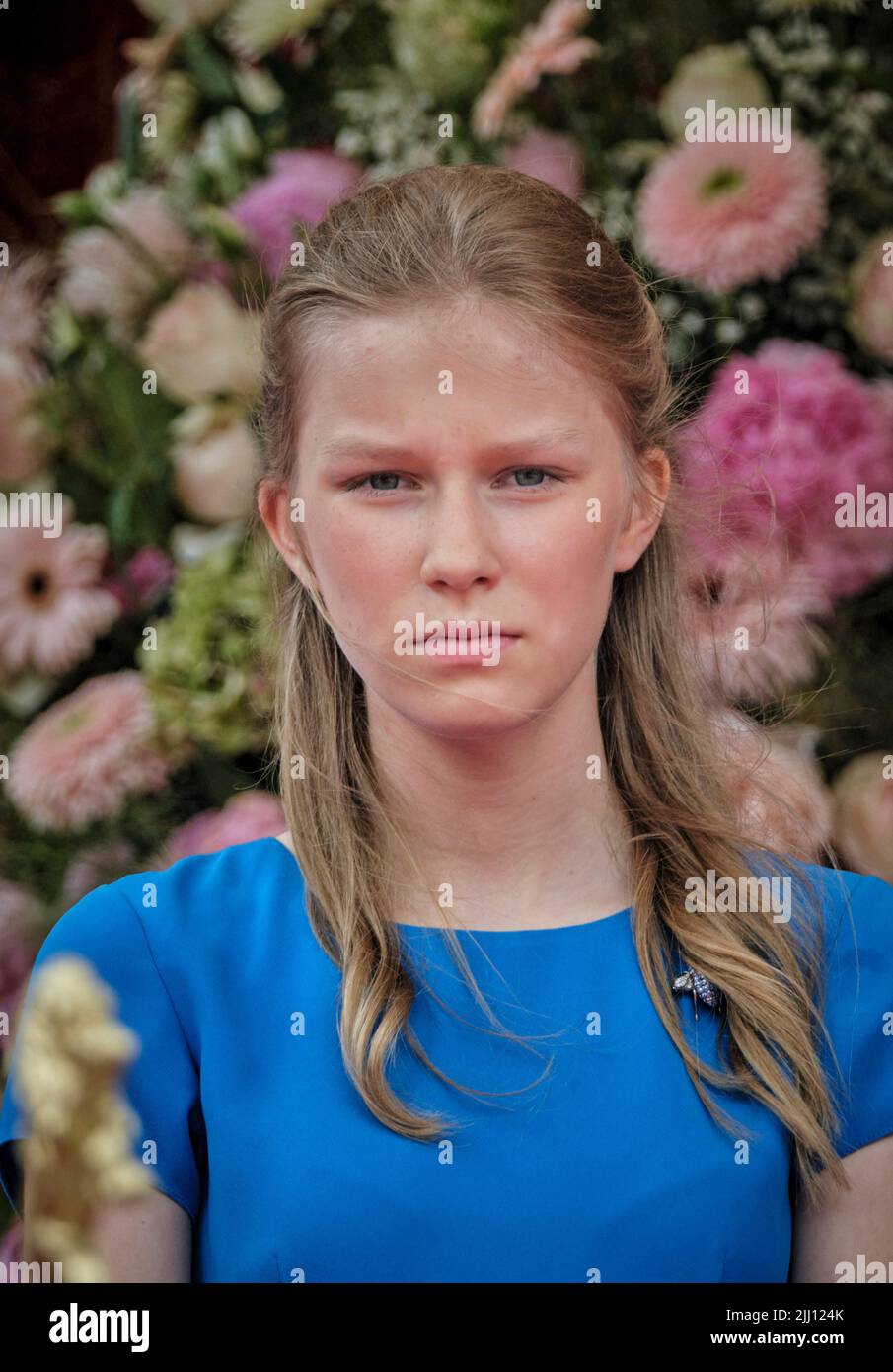 Belgium's Princess Eleonore the Duchess of Brabant attend a parade ...