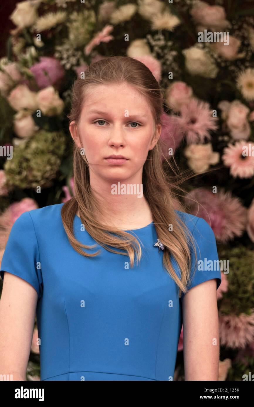Belgium's Princess Eleonore the Duchess of Brabant attend a parade ...