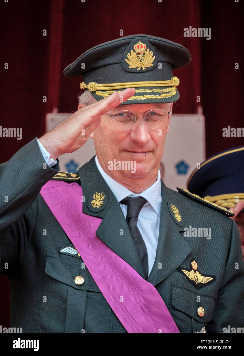 King Philippe of Belgium attend a parade marking the Belgian National ...