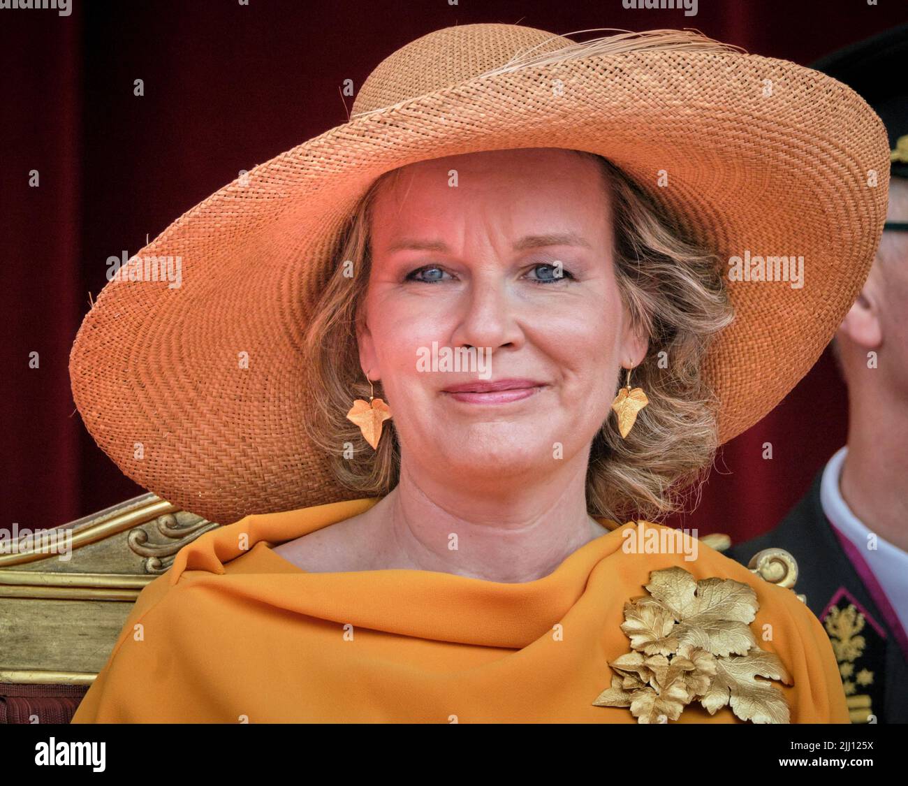 Queen Mathilde of Belgium attends a parade marking the Belgian National ...