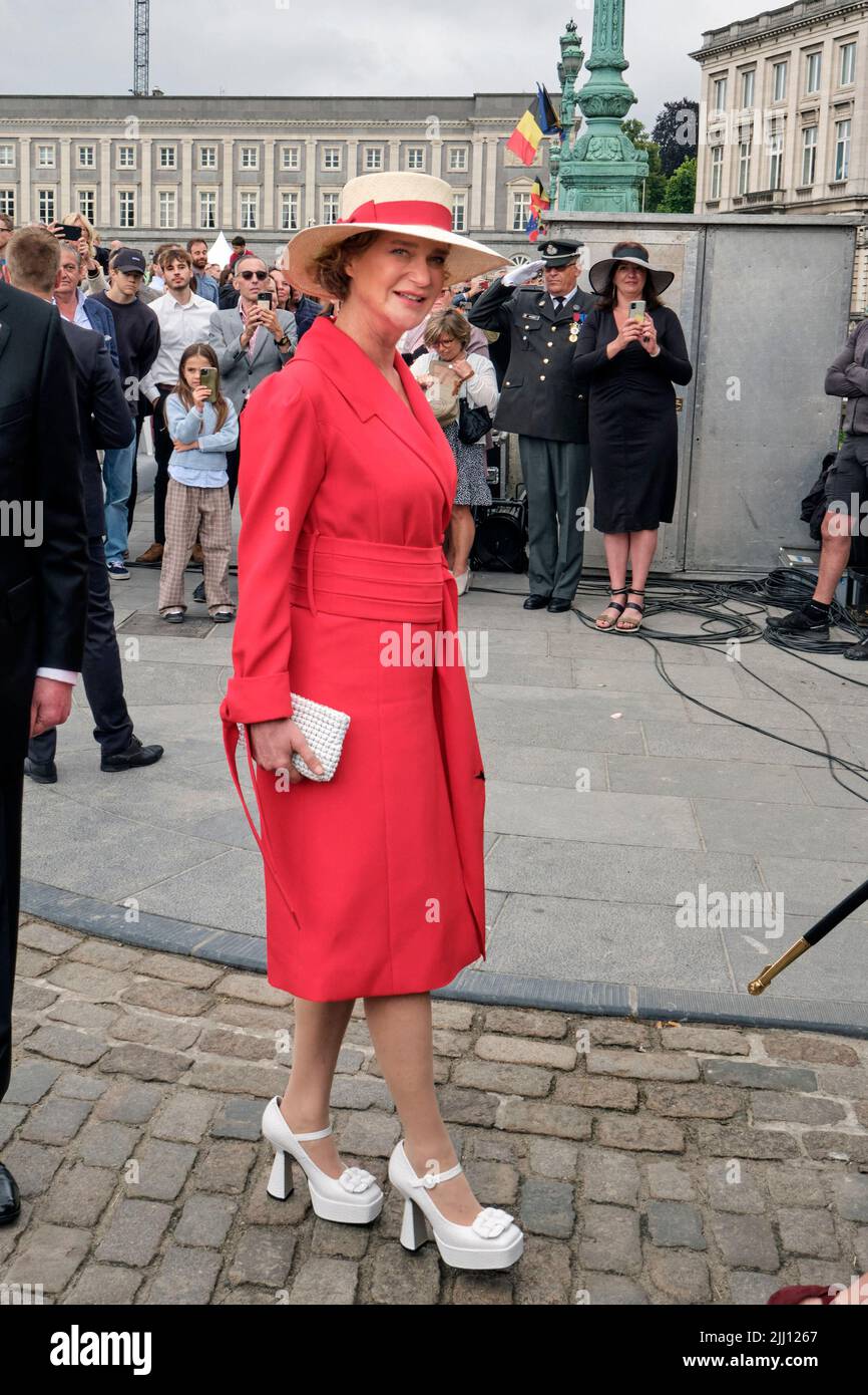 Princess Delphine,attend a parade marking the Belgian National Day, in ...