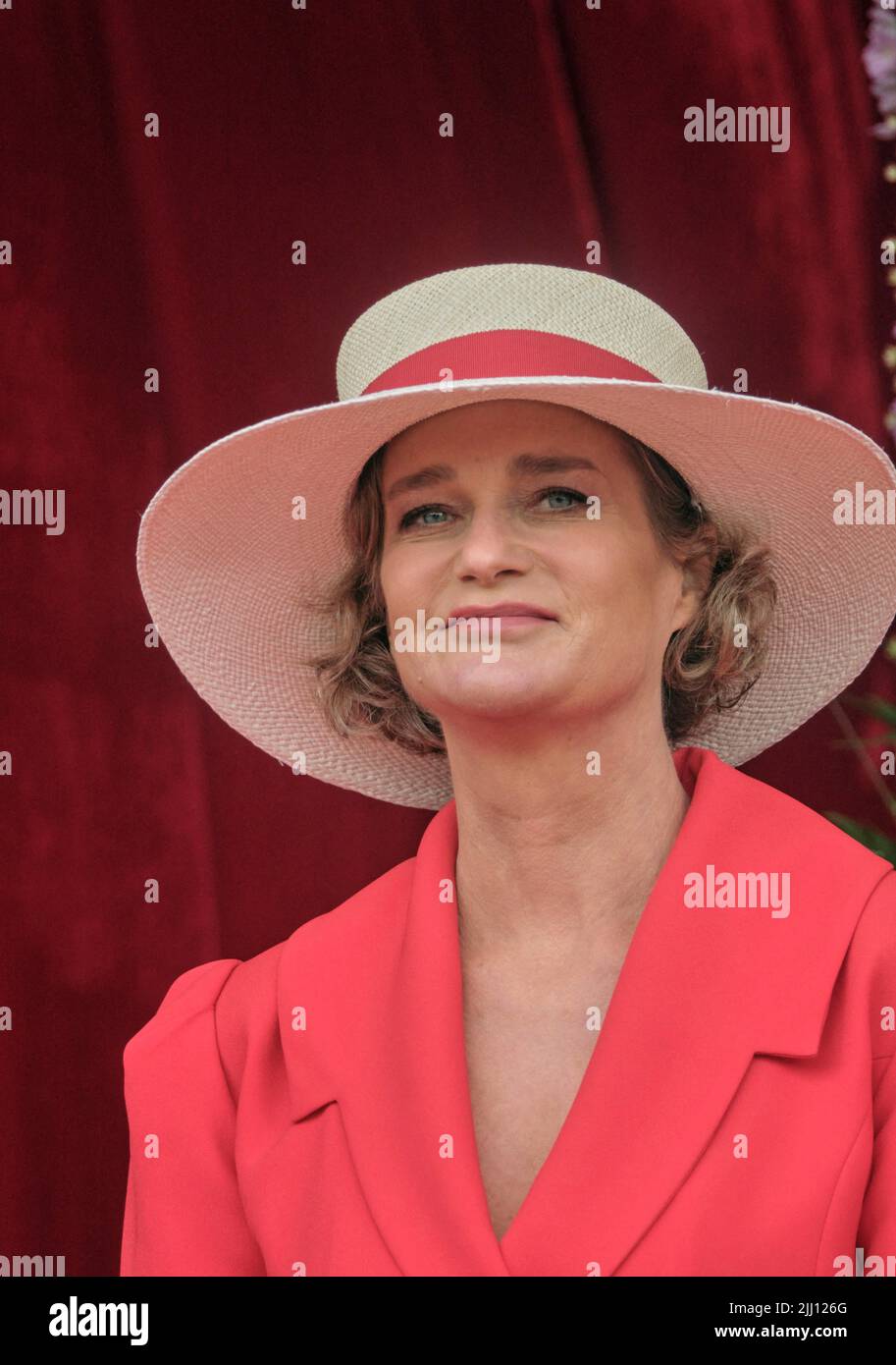 Princess Delphine of Belgium attends a parade marking the Belgian ...