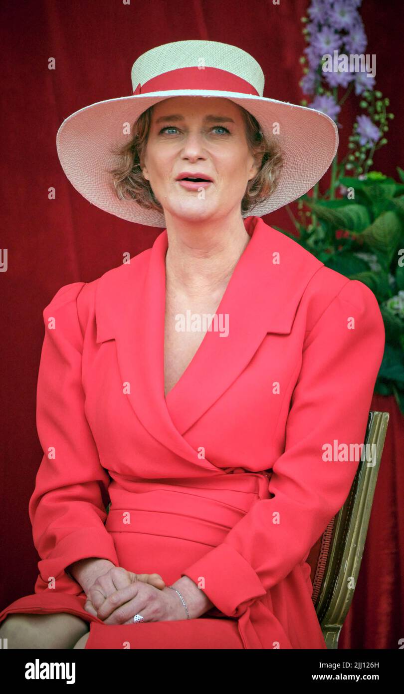Princess Delphine of Belgium attends a parade marking the Belgian ...