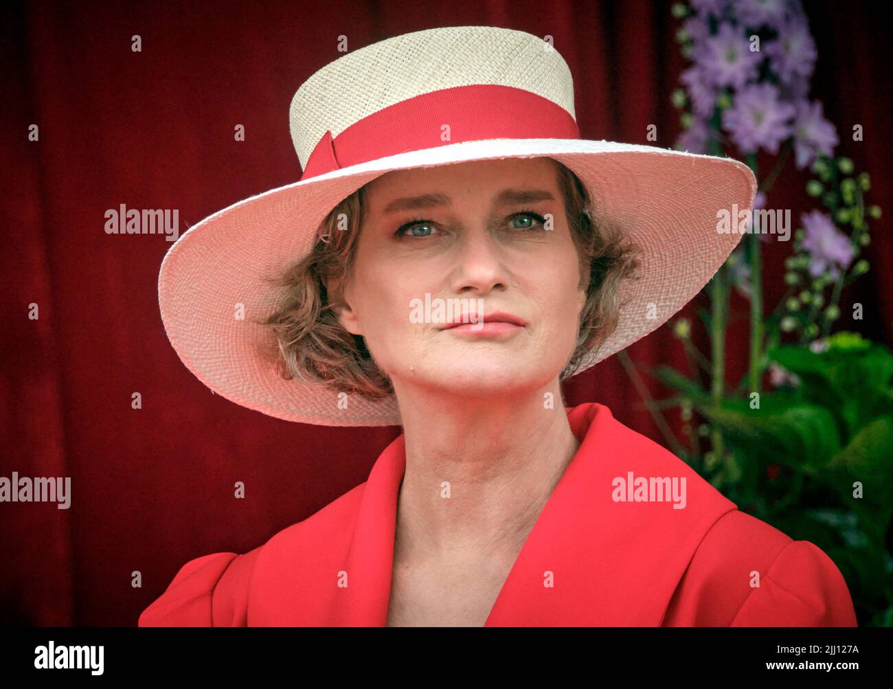 Princess Delphine of Belgium attends a parade marking the Belgian ...