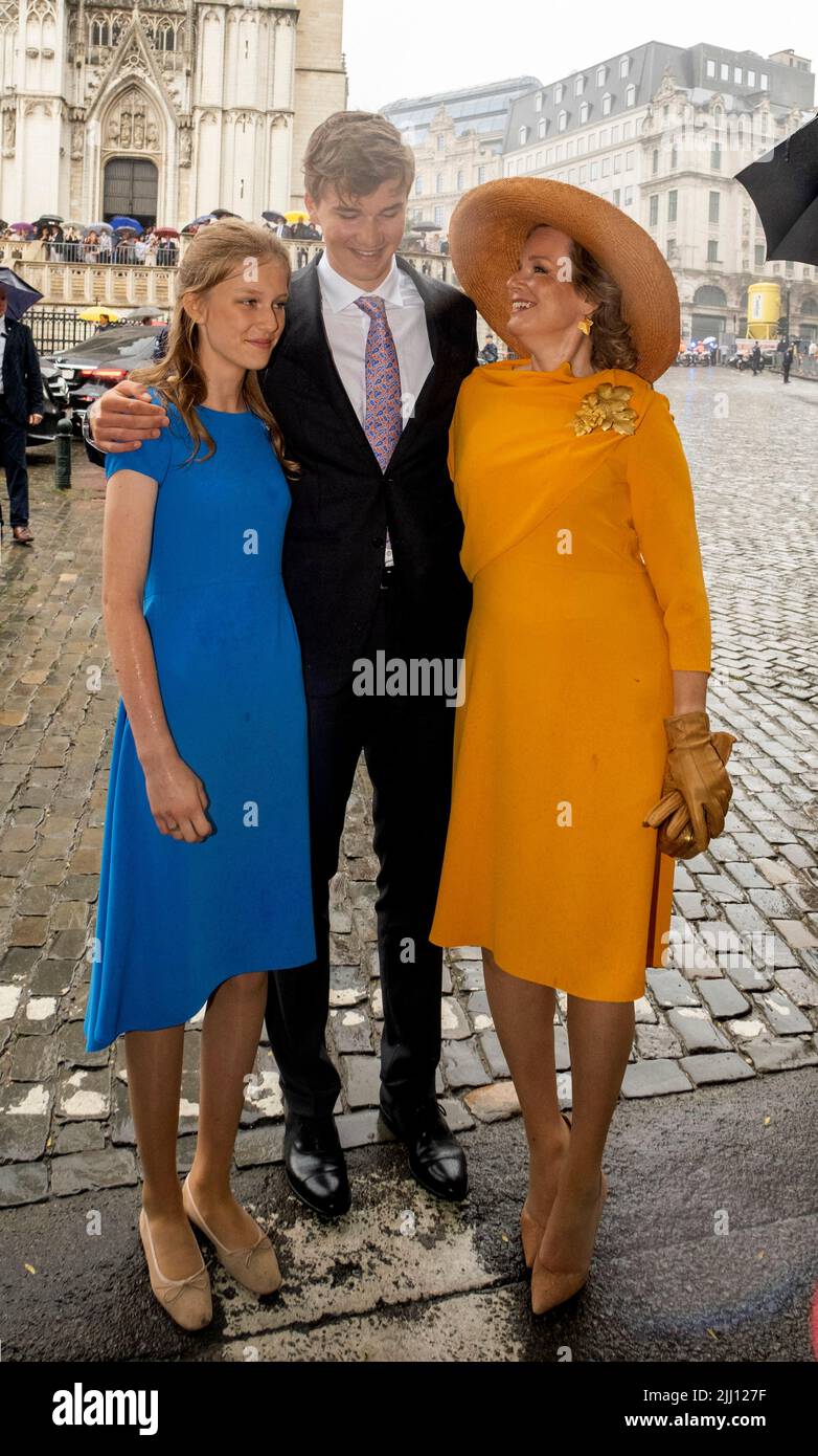King Philippe and Queen Mathilde of Belgium, along with Princess ...
