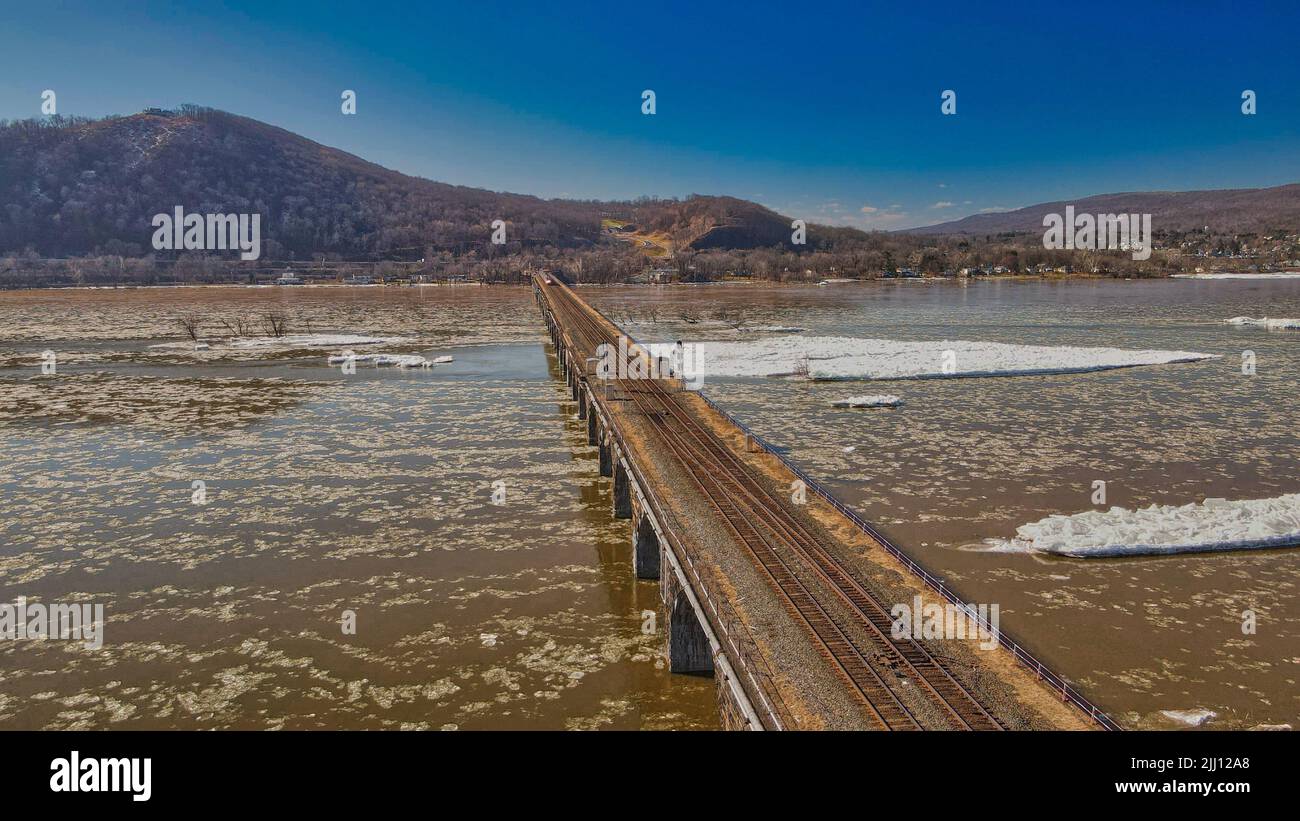 A beautiful view of the Rockville Arch bridge in Pennsylvania Stock ...