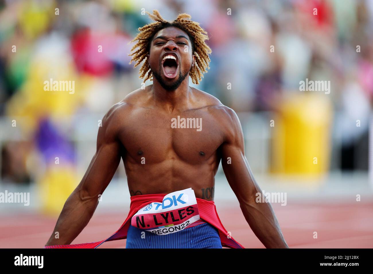 Hayward Field, Eugene, Oregon, USA. 21st July, 2022. Noah Lyles (USA ...