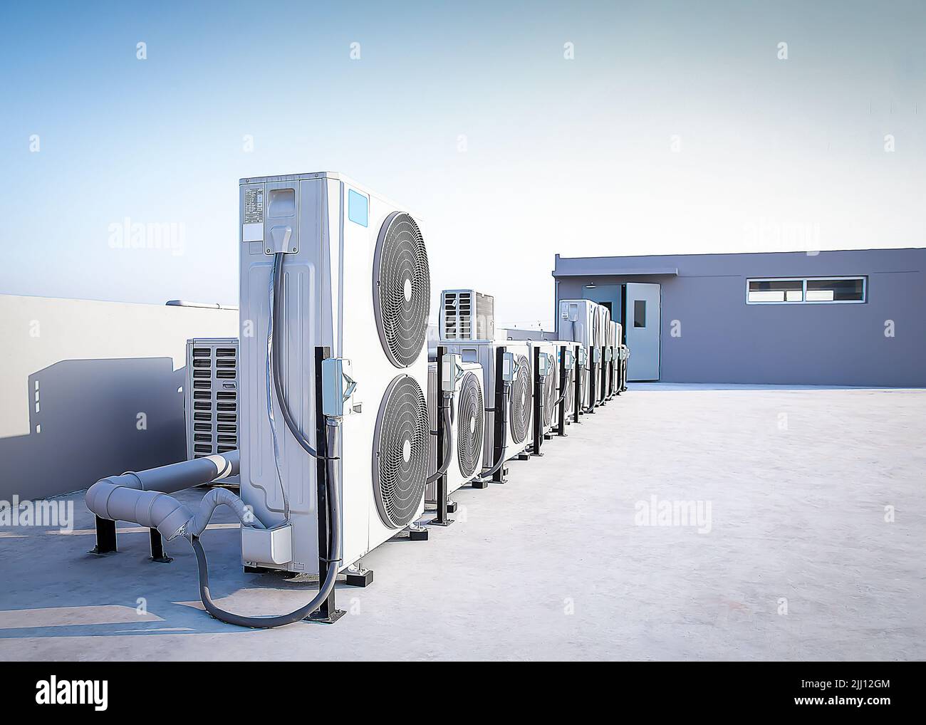 air condition outdoor unit compressor install outside the building ...