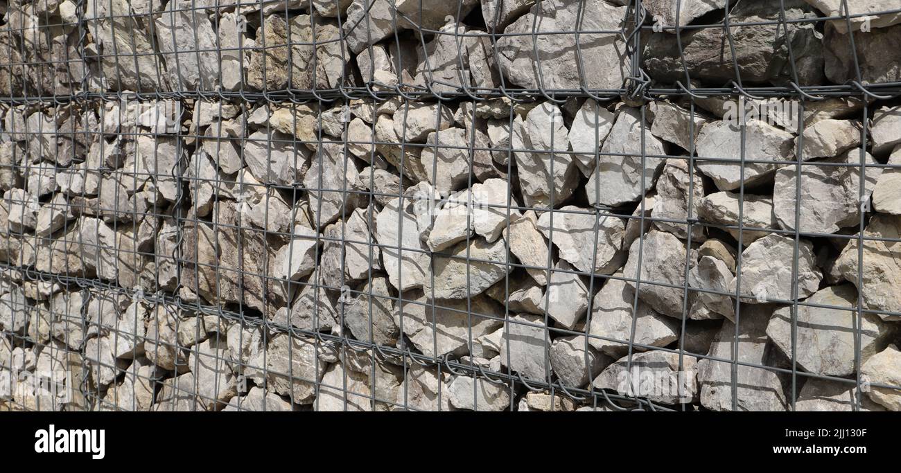 gabions as visual protection Stock Photo - Alamy
