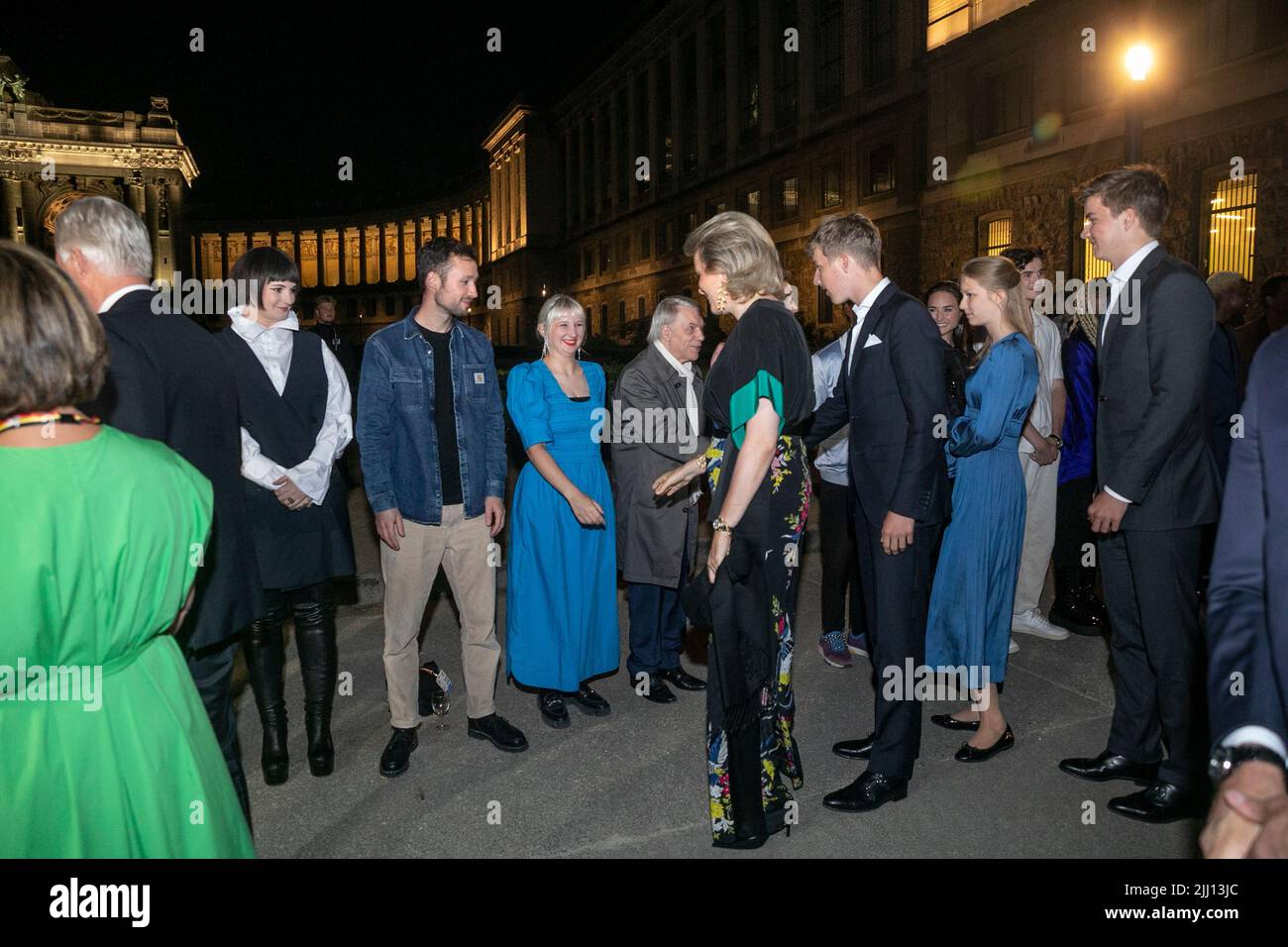Queen Mathilde of Belgium pictured during a royal visit to the concert ...