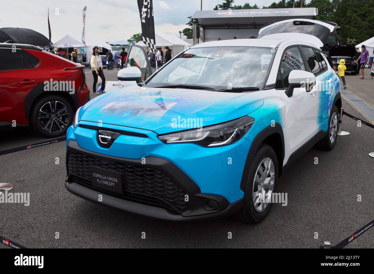 Toyota Corolla cross H2 concept is seen displayed at the "FUJI SUPER ...