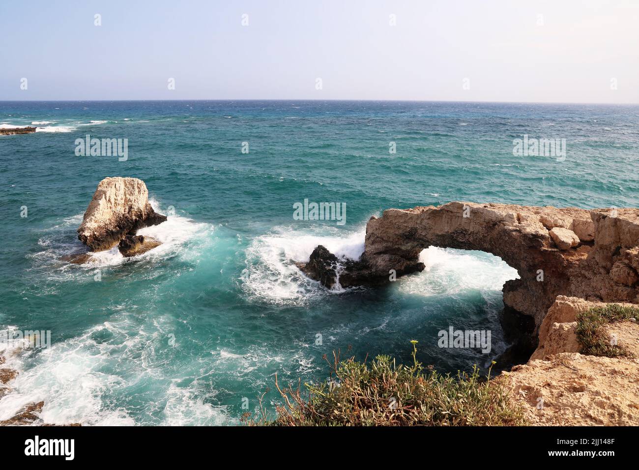 Natural stone Love Bridge in Cyprus Ayia Napa Stock Photo - Alamy