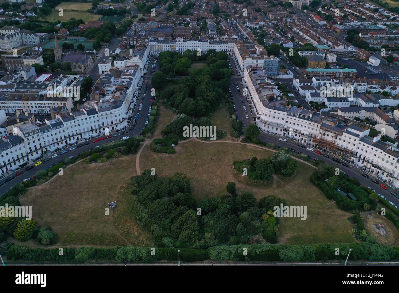 Aerial views, Adelaide Crescent, brighton and hove Stock Photo - Alamy