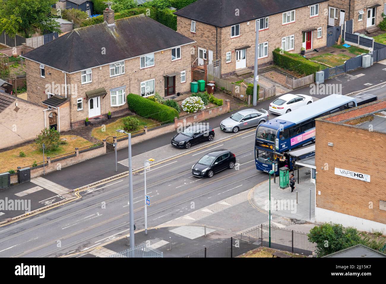 Aerial image of Southchurch Drive in Clifton captured from the roof of ...