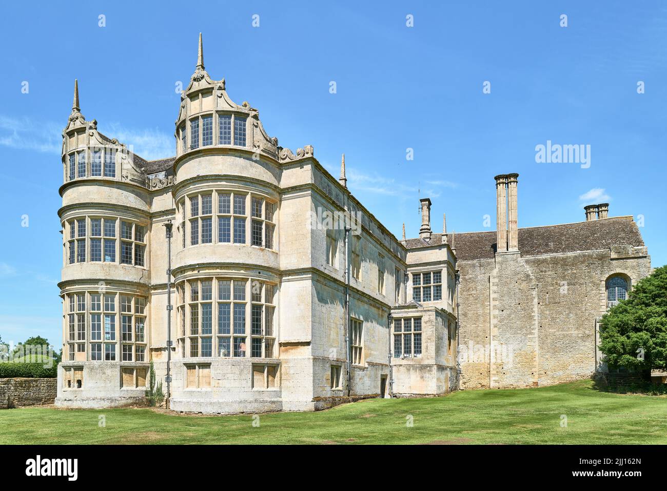 Outside of the Great Hall in an abandoned and dilapidated english ...